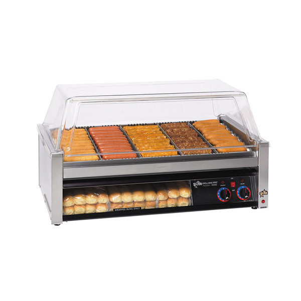 Star 50SCBBC Grill-Max Hot Dog Grill, Roller-Type With Clear Bun Door ...